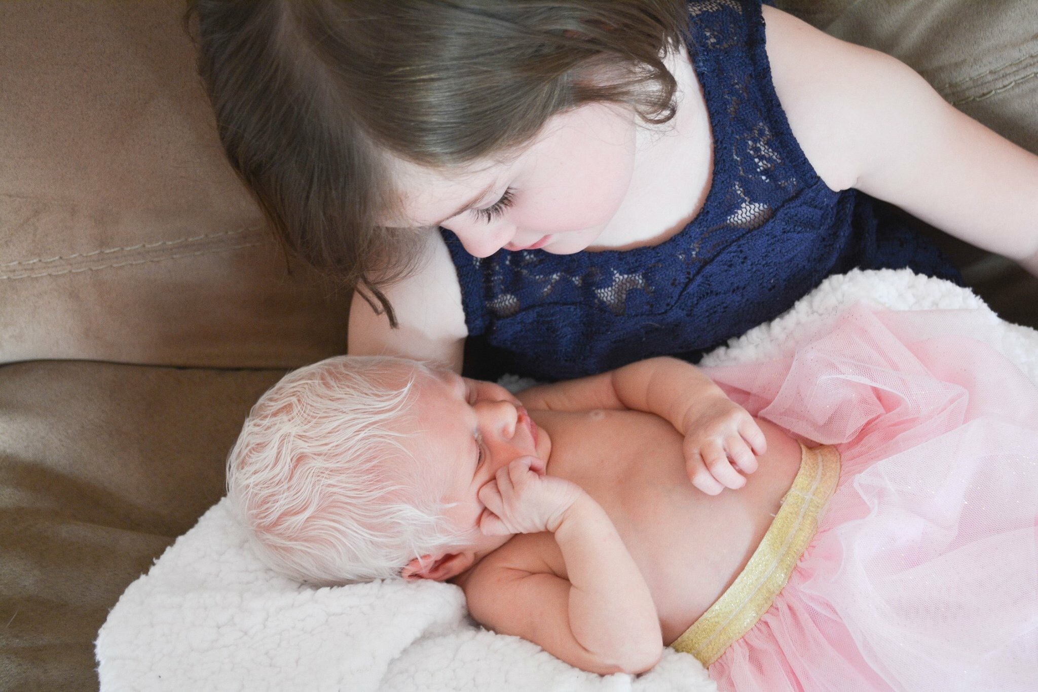 This Beautiful Newborn Has Hair as White as Snow