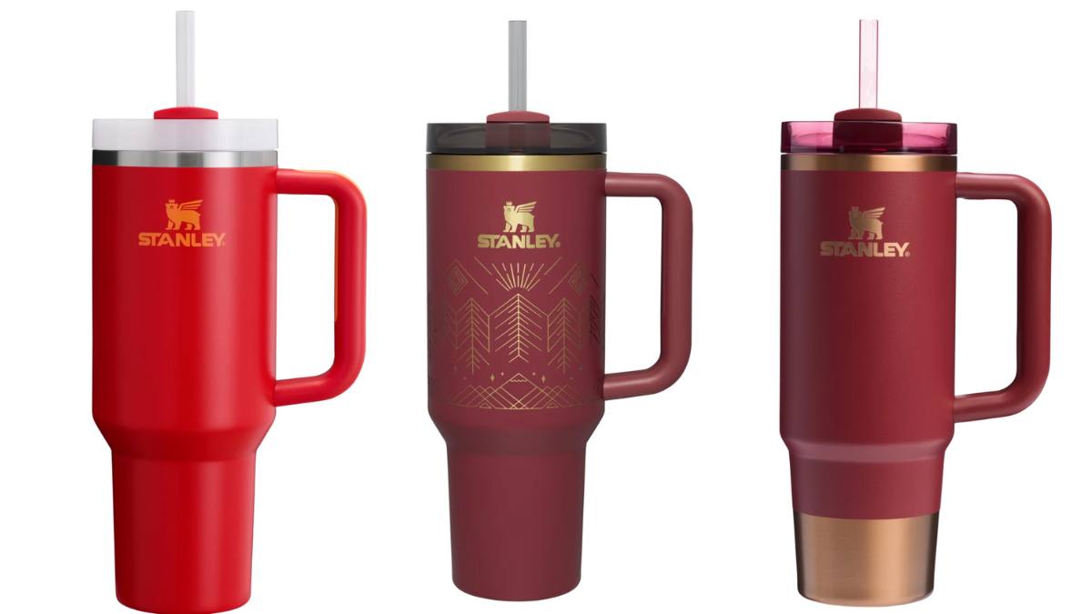 Stanley Scarlet Tinsel Tumbler: Festive New Holiday Cup Details | Woman ...