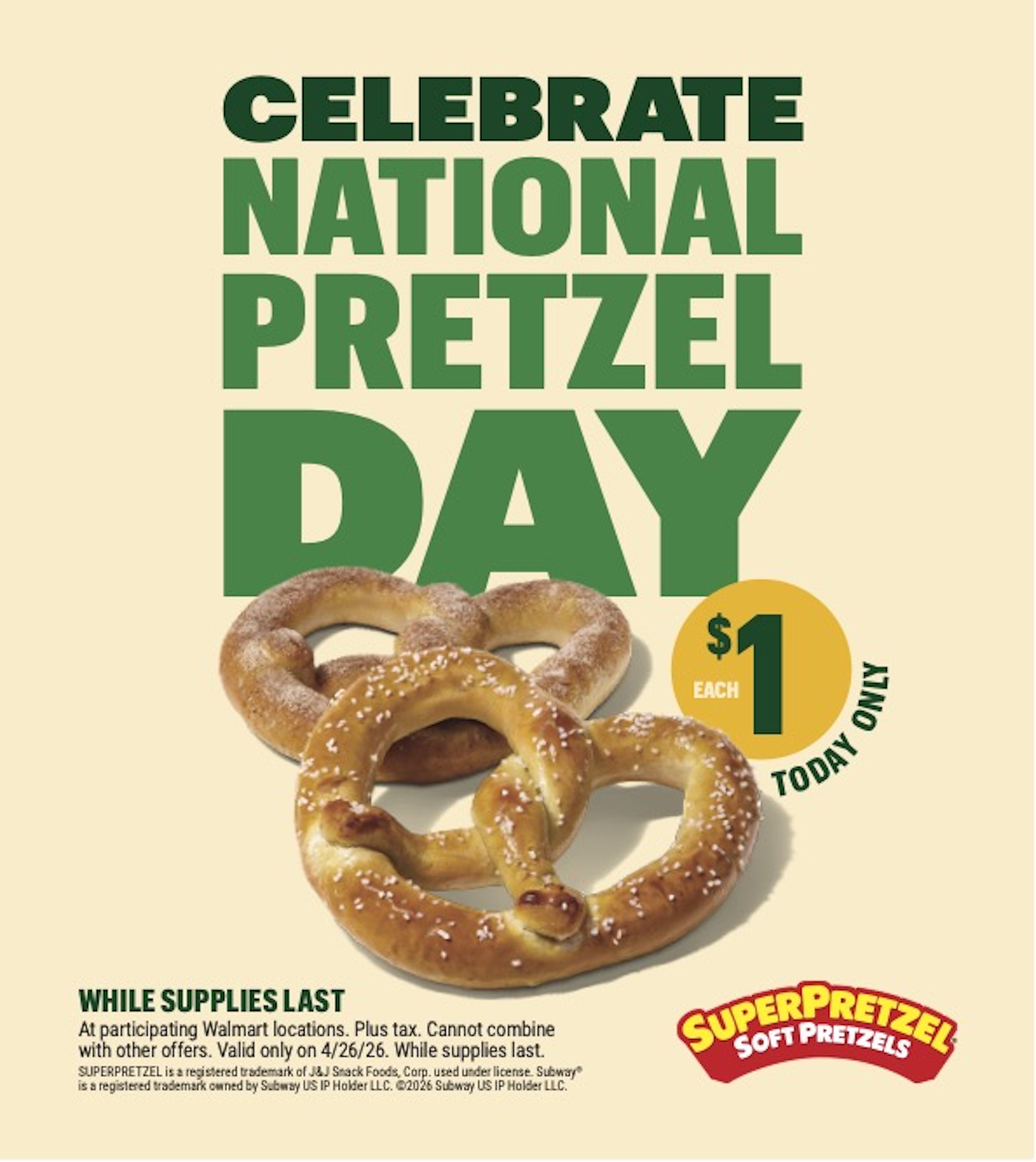 Get National Pretzel Day Deals: Free Pretzels at Top Chains